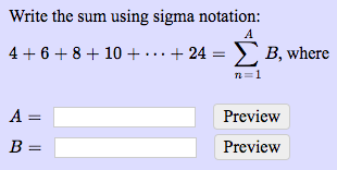 Solved Write the sum using sigma notation: 4 + 6 + 8 + 10 + | Chegg.com