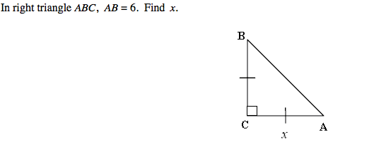 Solved In right triangle ABC, AB = 6. Find x. Right | Chegg.com