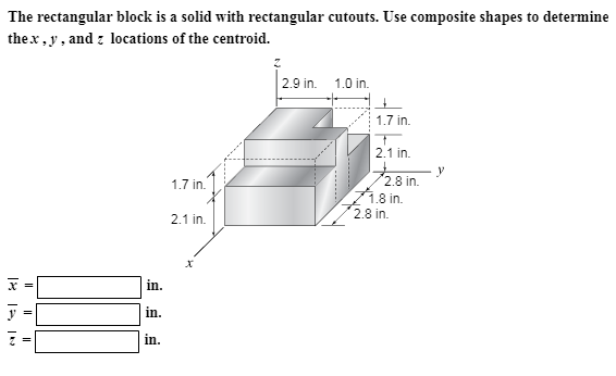 Solved The rectangular block is a solid with rectangular | Chegg.com