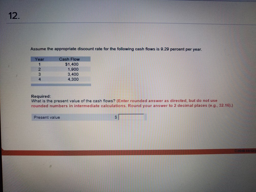 solved-12-assume-the-appropriate-discount-rate-for-the-chegg