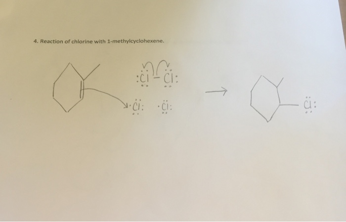 Solved Reaction of chlorine with 1-methylcyclohexene. | Chegg.com