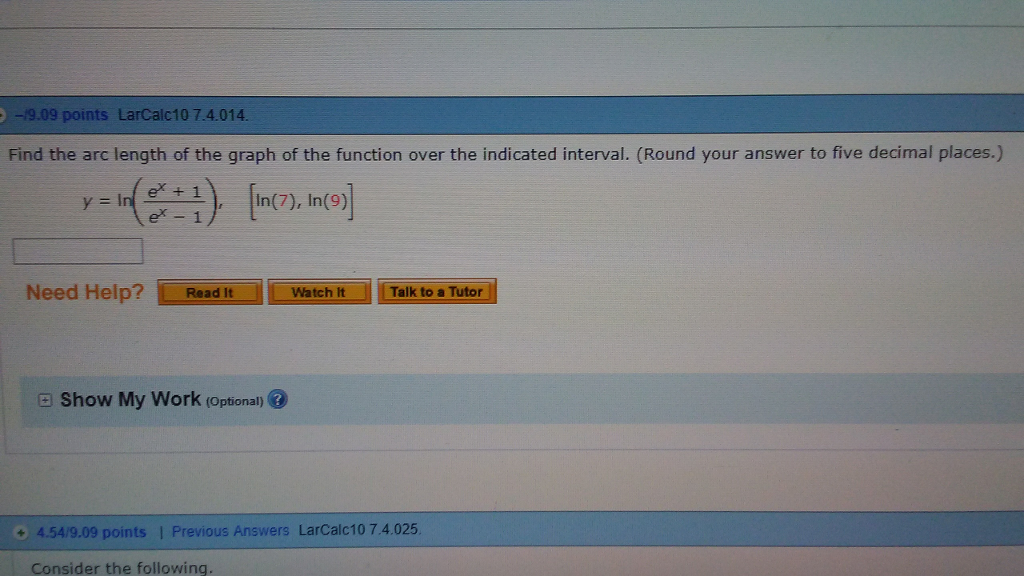 Solved Find the arc length of the graph of the function over | Chegg.com