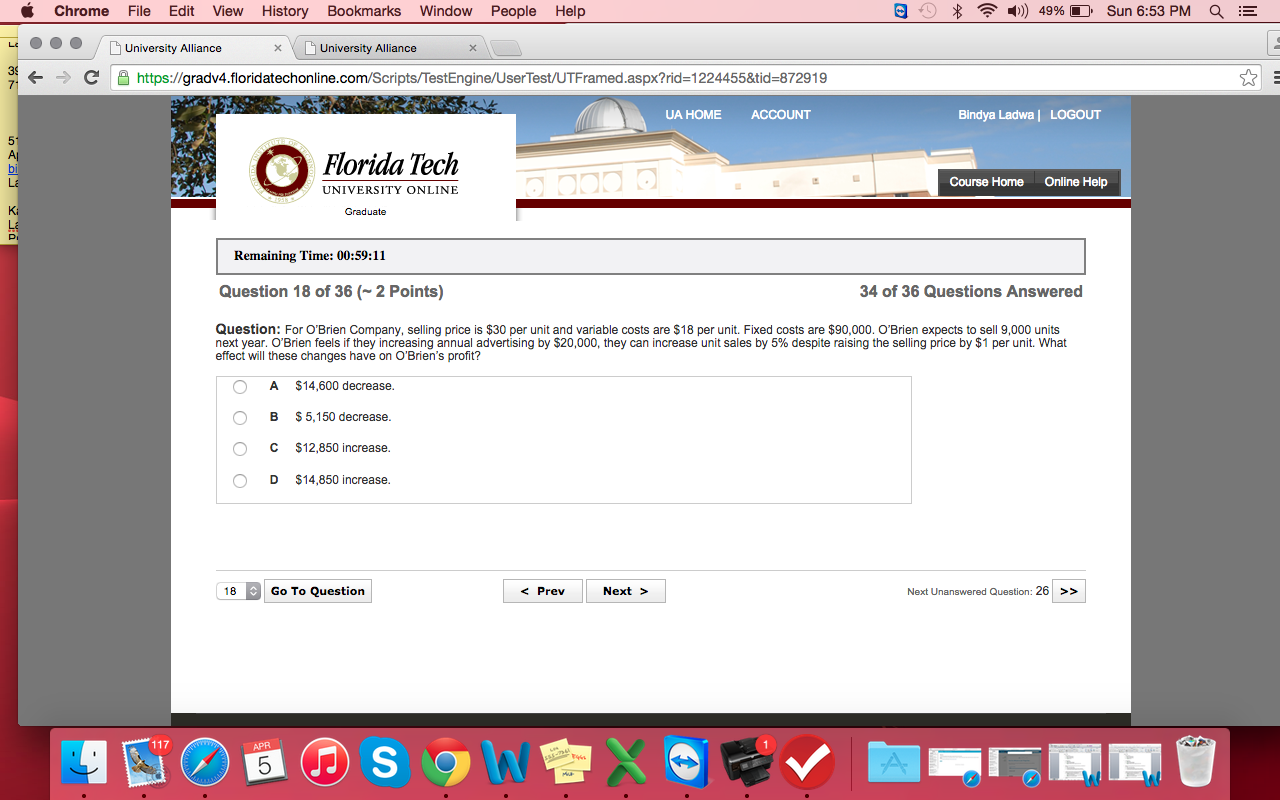 Solved Chrome File Edit View History Bookmarks Window People | Chegg.com