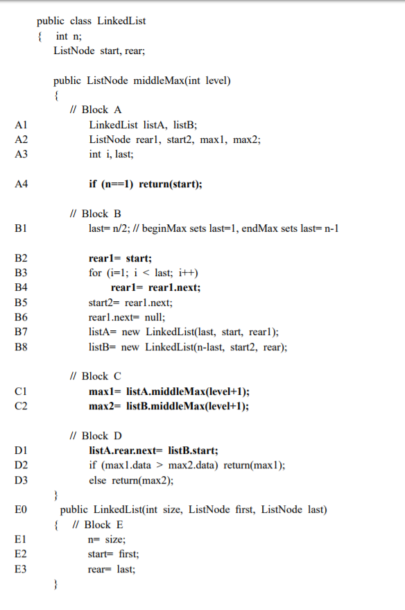 2. The program provided is divided into four blocks | Chegg.com