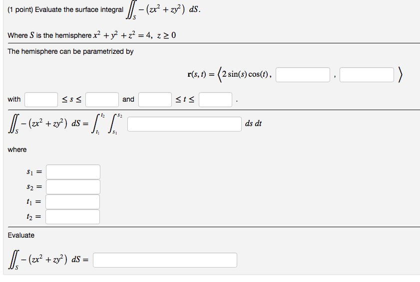 Solved Evaluate the surface integral double integral_S | Chegg.com