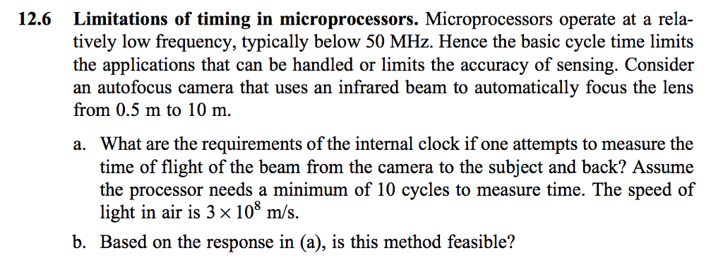 Solved Limitations of timing in microprocessors. | Chegg.com