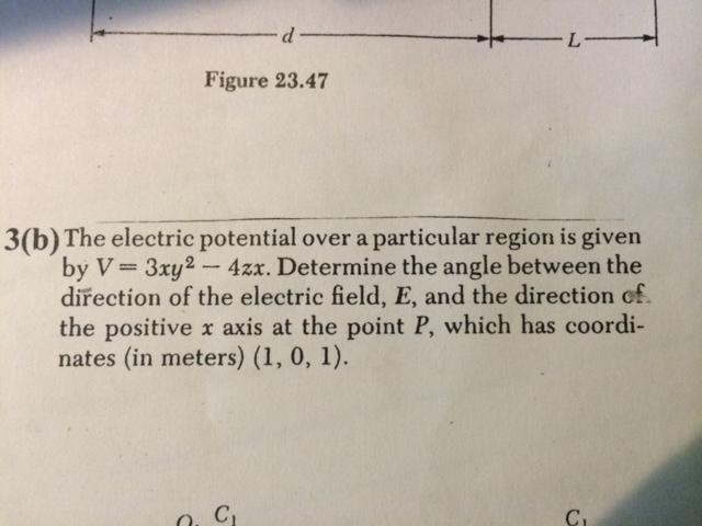 Solved 3(b) The electric potential over a particular region | Chegg.com