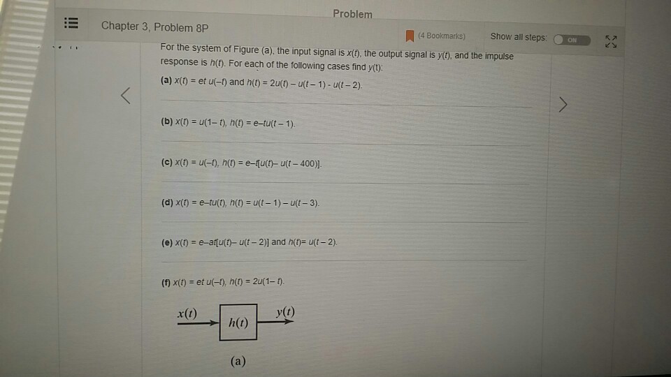 Solved Problem Chapter 3, Problem 8P (4 Bookmarks) Show all | Chegg.com