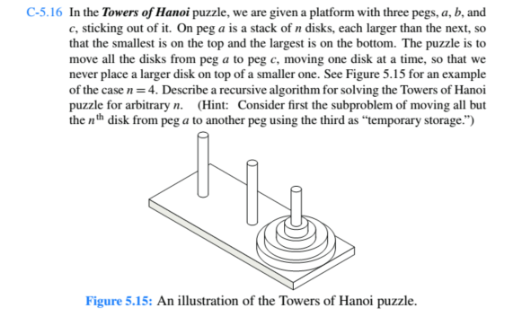 Solved Describe a recursive algorithm for solving the Towers | Chegg.com