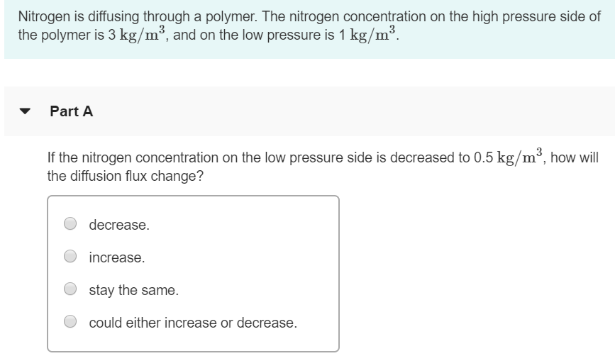 Solved Nitrogen is diffusing through a polymer. The nitrogen | Chegg.com