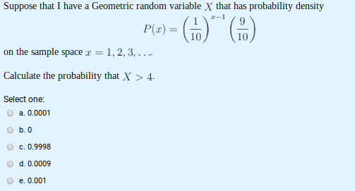 Solved Suppose that I have a Geometric random variable X | Chegg.com