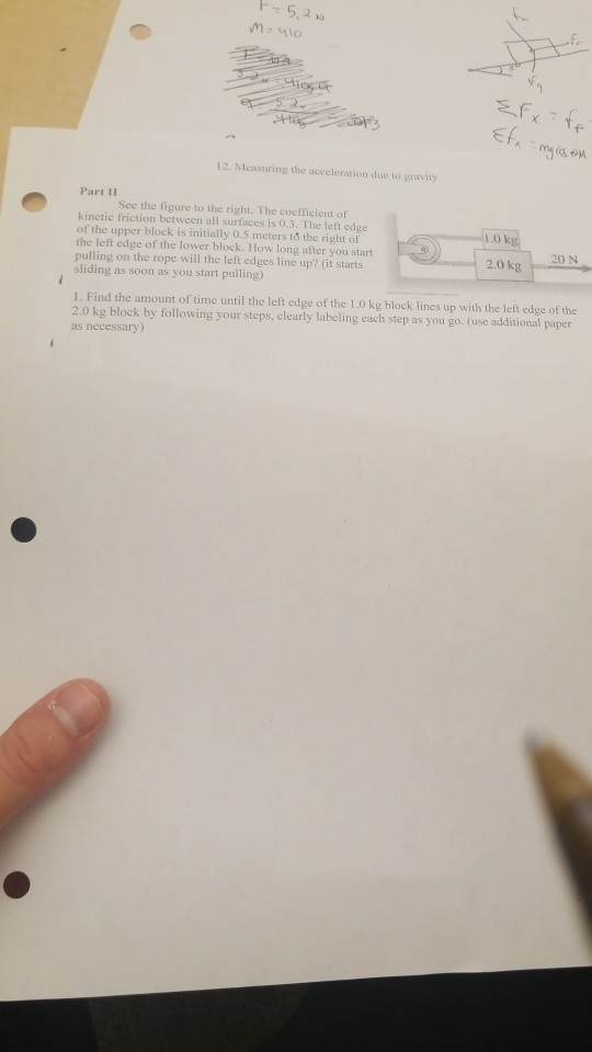 Solved 5,2 12. Measuring the acceleration due to gravity | Chegg.com