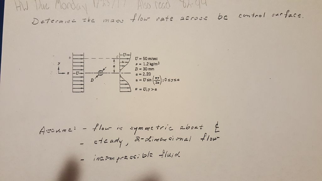 Solved Determine the mass flow rate across be control | Chegg.com