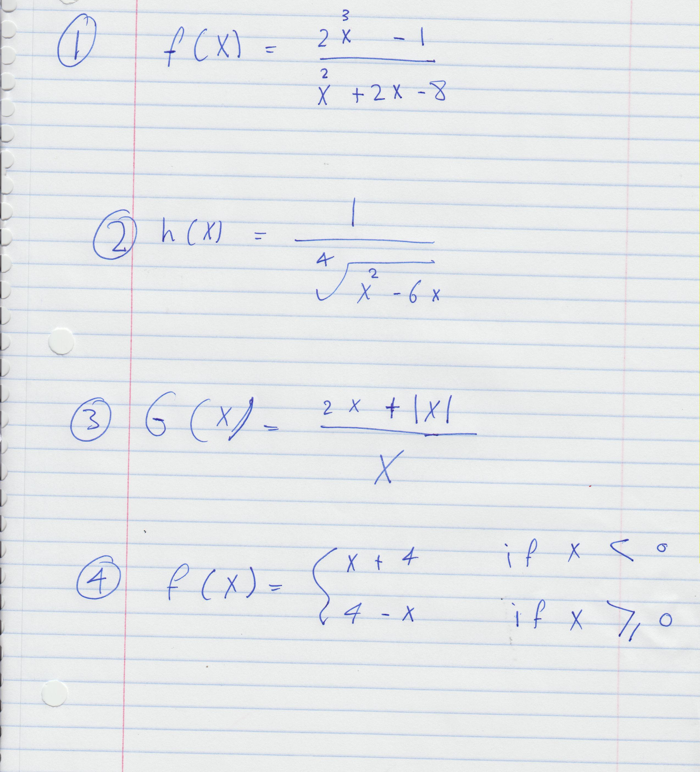 Solved F x 2x3 1 x2 2x 8 H x 1 6 x 2x Chegg