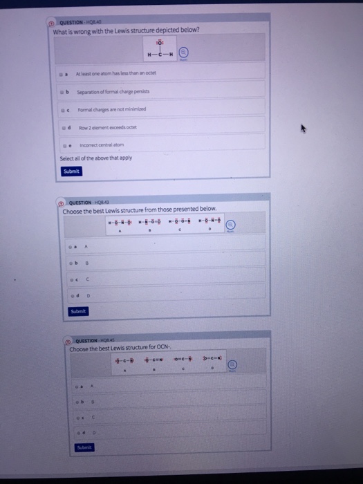 Solved What is wrong with the Lewis structure depicted | Chegg.com
