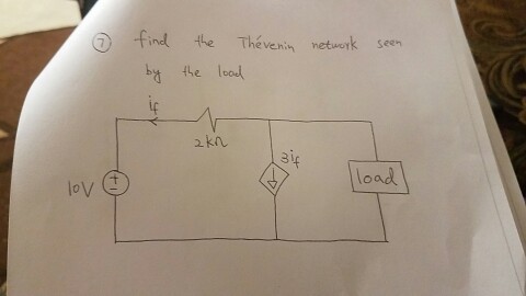 Solved Find the Thevenin network seen by the load | Chegg.com