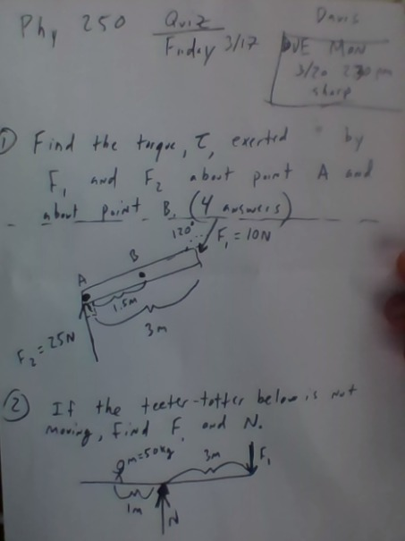 Solved Find the torque, tau, exerted by F_1, and F_2 about | Chegg.com