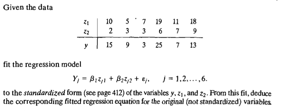 Solved Given the data fit the regression model to the | Chegg.com