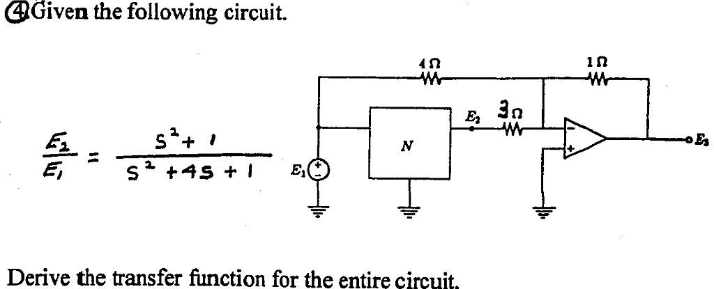 Solved Given the following circuit. Derive the transfer | Chegg.com Solved Given the following circuit. Derive the transfer | Chegg.com