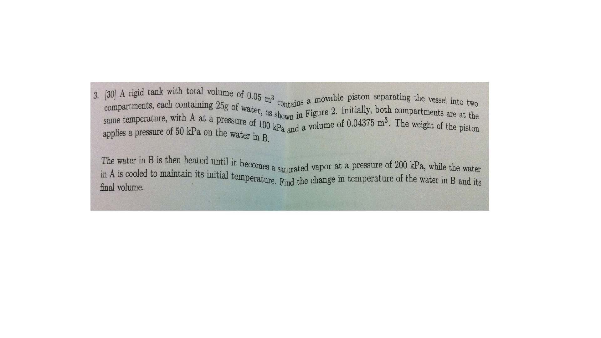 A rigid tank with total volume of 0.05 m3 contains | Chegg.com