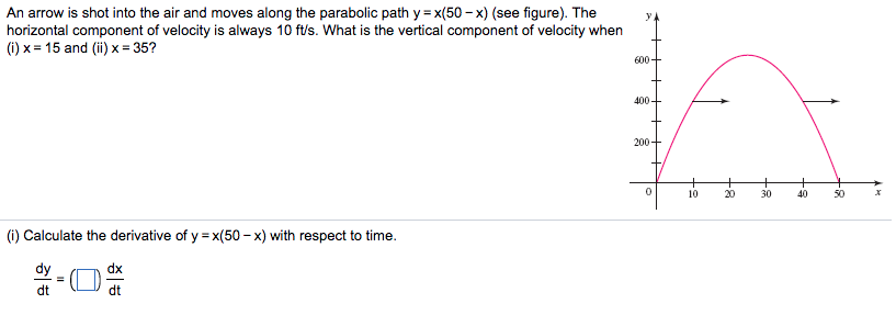 Solved An arrow is shot into the air and moves along the | Chegg.com
