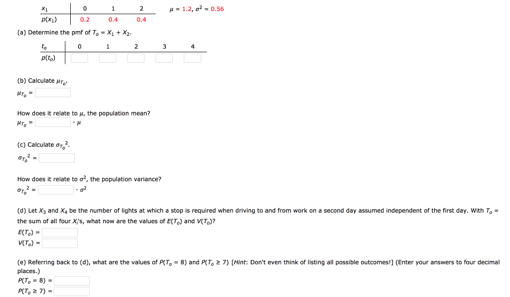 Solved There are two traffic lights on a commuter's route to | Chegg.com