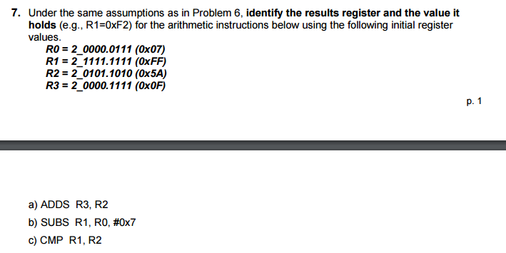 Solved 6. Determine the result of executing each of the | Chegg.com