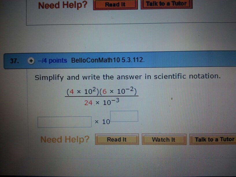 Solved Simplify and write the answer in scientific notation. | Chegg.com