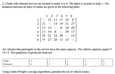 2. Clients who demand service are located in nodes 2 | Chegg.com