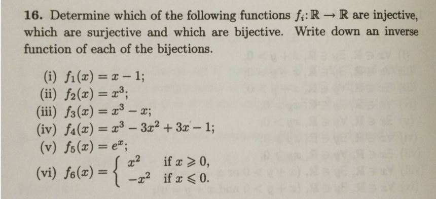 Solved Determine which of the following functions f_i:R | Chegg.com
