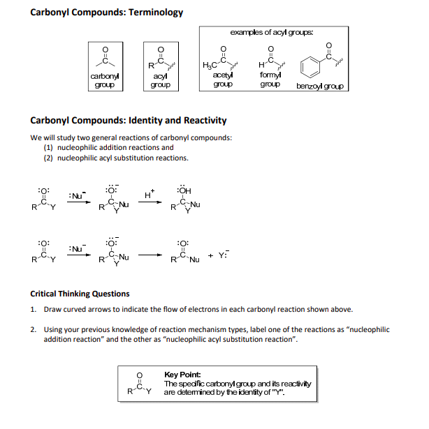Solved Carbonyl Compounds: Terminology examples of acyl | Chegg.com