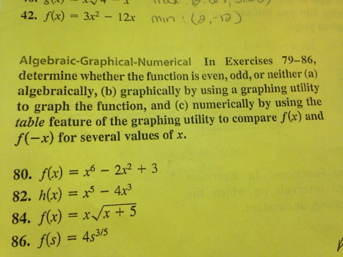Solved Algebraic-Graphical-Numerical In Exercises 79-86, | Chegg.com