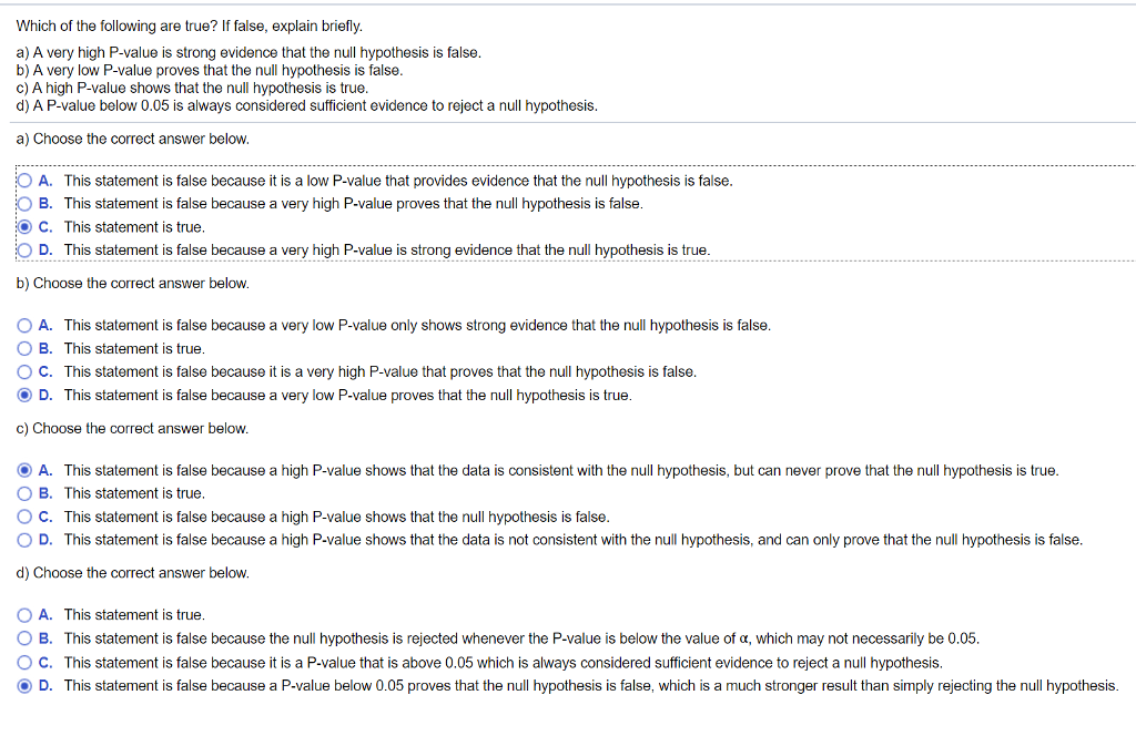 Solved Which of the following are true? If false, explain | Chegg.com Solved Which of the following are true? If false, explain | Chegg.com