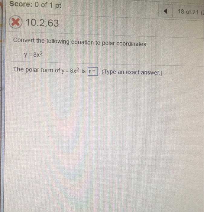 Solved Convert the following equation to polar coordinates. | Chegg.com Solved Convert the following equation to polar coordinates. | Chegg.com