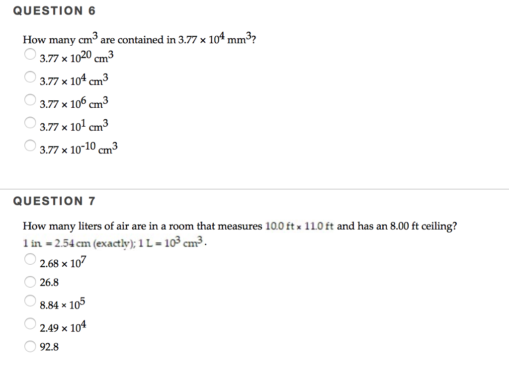 Solved How Many Cm 3 Are Contained In 3 77 Times 10 4 Mm 3 Chegg Solved How Many Cm 3 Are Contained In 3 77 Times 10 4 Mm 3 Chegg