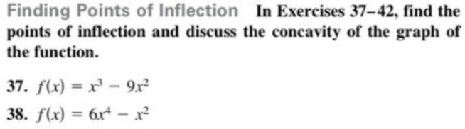 Solved Finding Points of Inflection In Exercises 37-42, find | Chegg.com