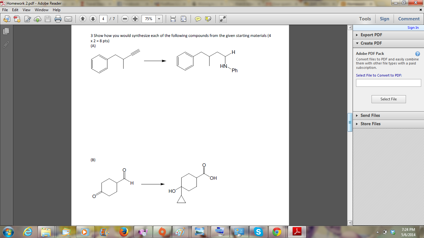 Solved Show how you would synthesize each of the following | Chegg.com