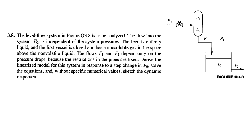 Fo L1 3.8. The level-flow system in Figure Q3.8 is to | Chegg.com
