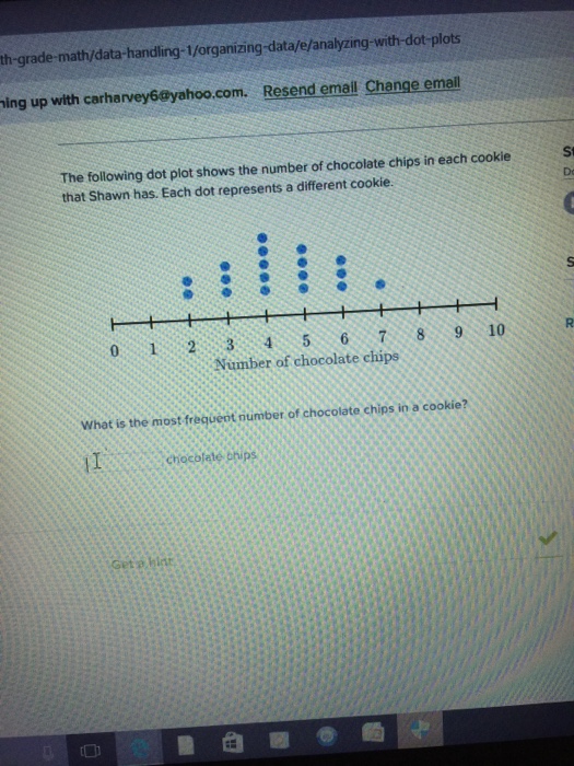 Solved what is the most frequent chocolate chips in a cookie | Chegg.com