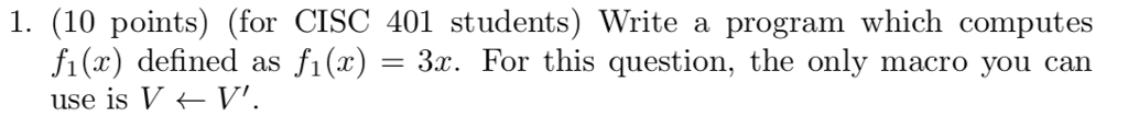 1. (10 points) (for CISC 401 students) Write a | Chegg.com