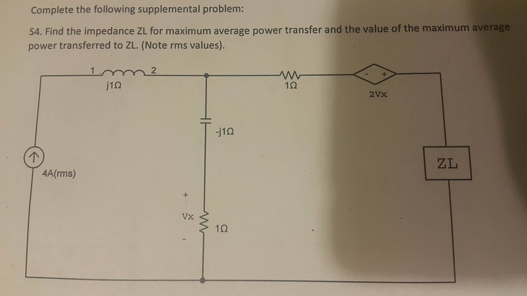 Solved Complete The Following Supplemental Problem Find Chegg