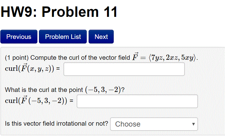 Solved Compute the curl of the vector field F vector = (7yz, | Chegg.com Solved Compute the curl of the vector field F vector = (7yz, | Chegg.com