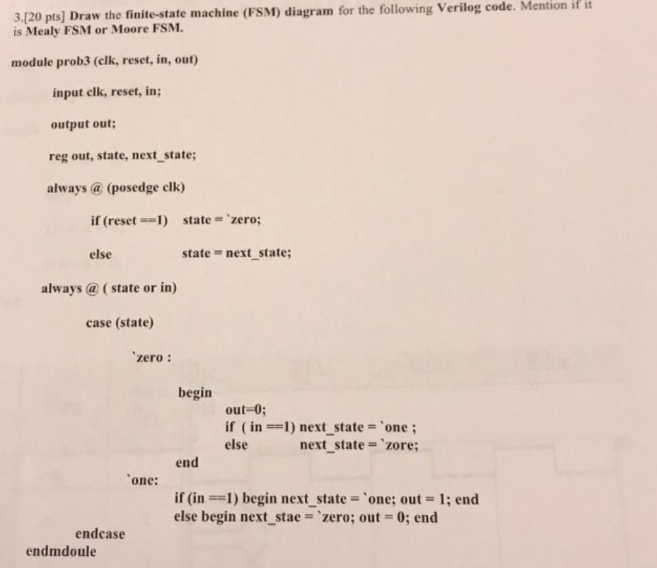 Solved Menti on if it 3.120 pts] Draw the finite-state | Chegg.com
