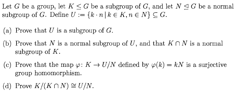Solved Let G be a group, let K S G be a subgroup of G, and | Chegg.com