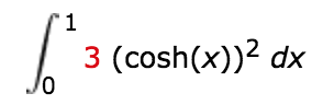 Solved Evaluate the integral. () Integral_0^1 3 (cosh(x))^2 | Chegg.com