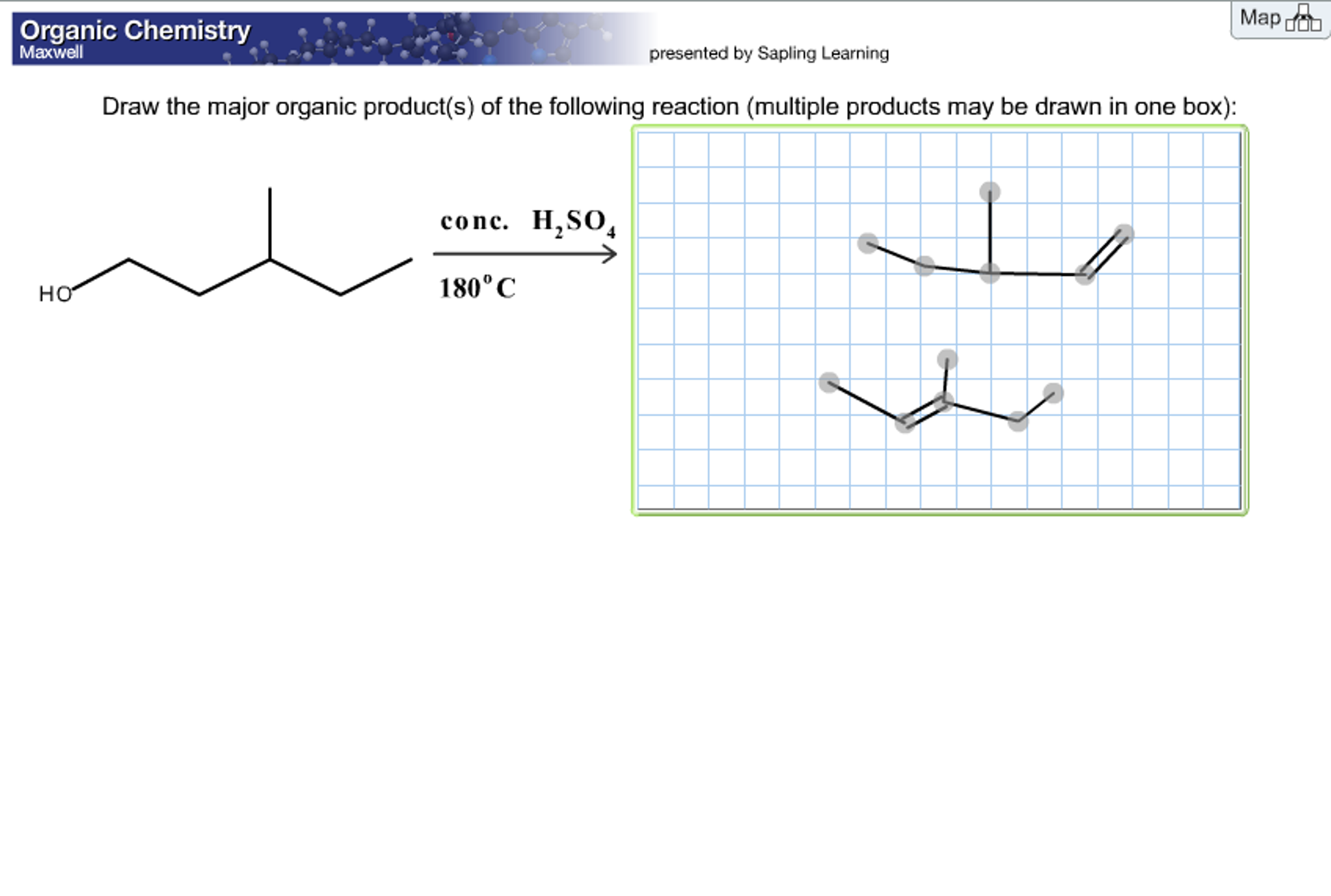 Solved Draw the major organic product(s) of the following | Chegg.com