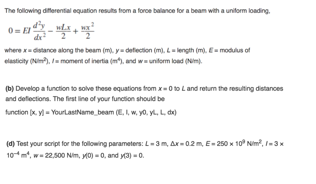 Solved The following differential equation results from a | Chegg.com