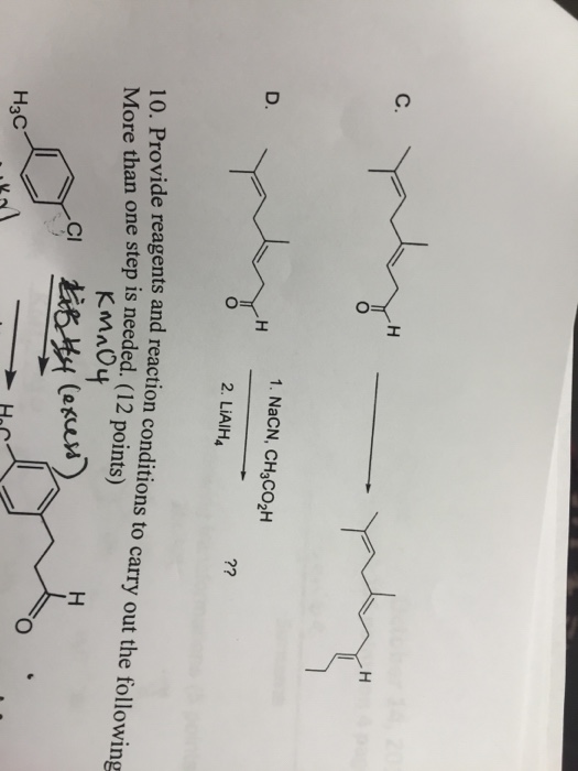 Solved Provide reagents and reaction conditions to carry out | Chegg.com