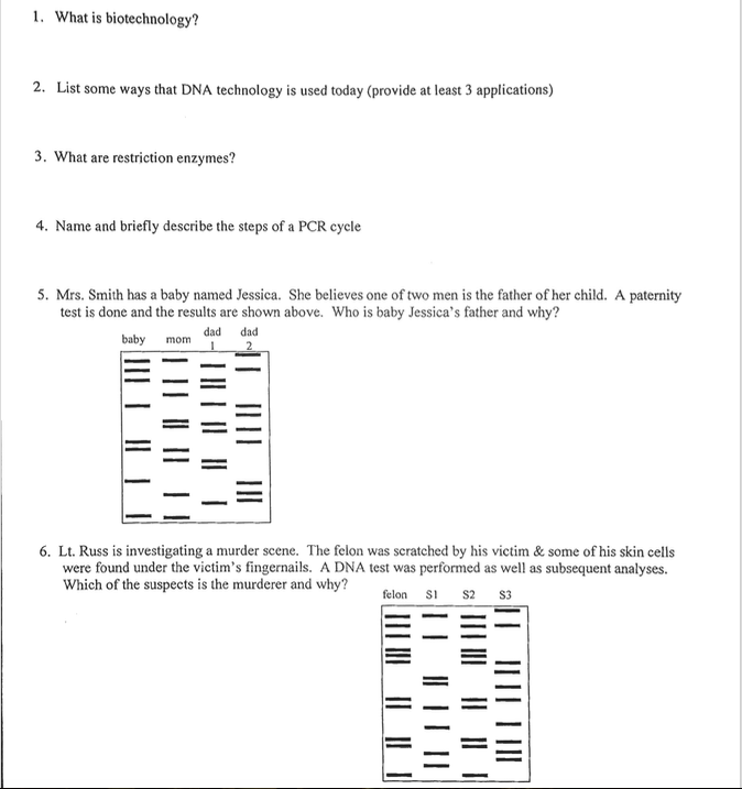 Solved What is biotechnology? List some ways that DNA | Chegg.com