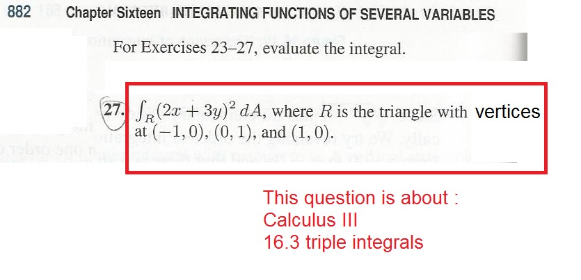 Solved 882 Chapter Sixteen INTEGRATING FUNCTIONS OF SEVERAL | Chegg.com